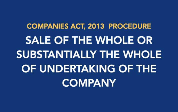 Sale of the Whole, Substantially the Whole of Undertaking of the Company